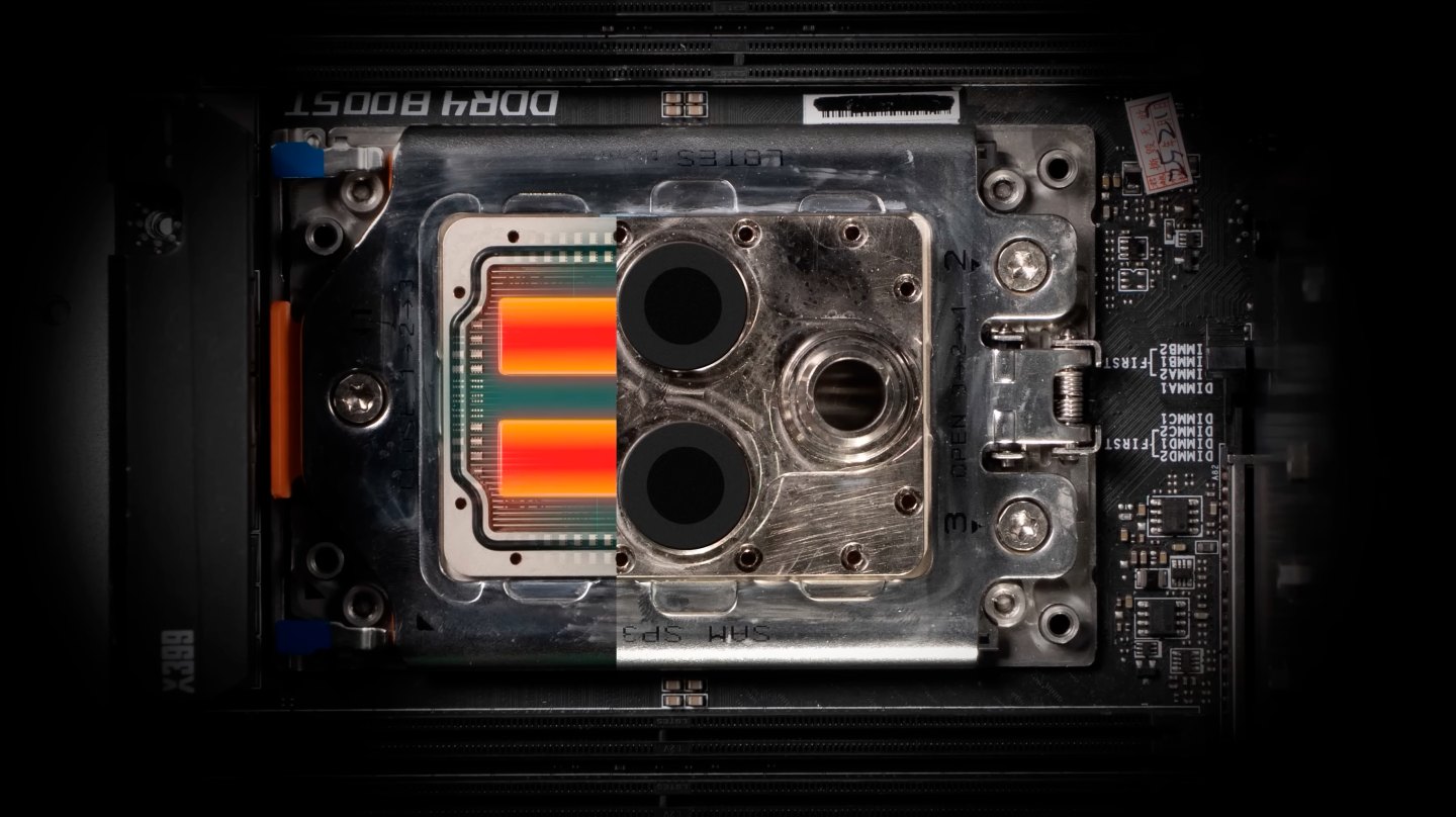 AMD Ryzen Threadripper Pro 9995WX с интегрированным в крышку водоблоком ...