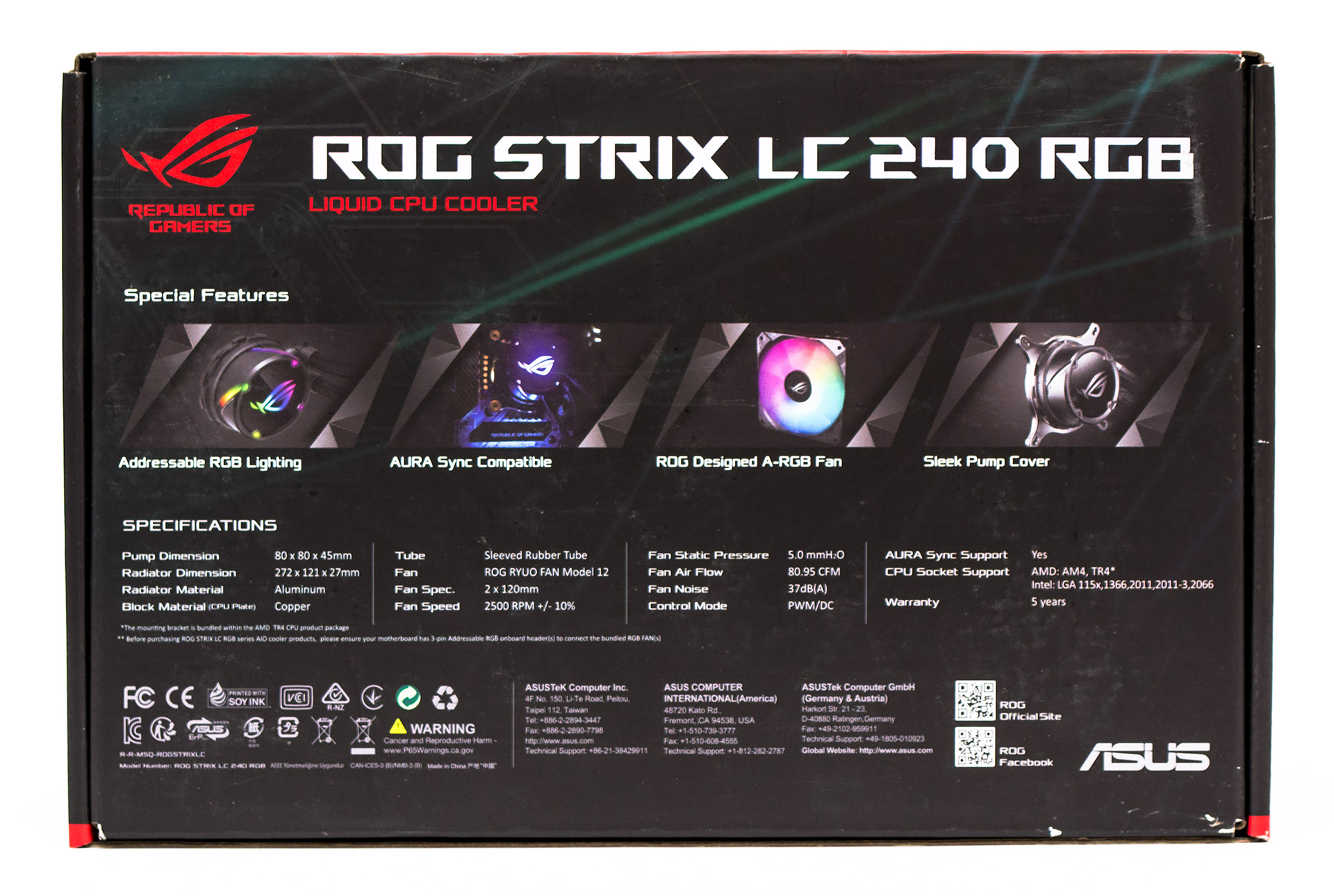 Обзор системы жидкостного охлаждения ASUS ROG Strix LC 240 RGB