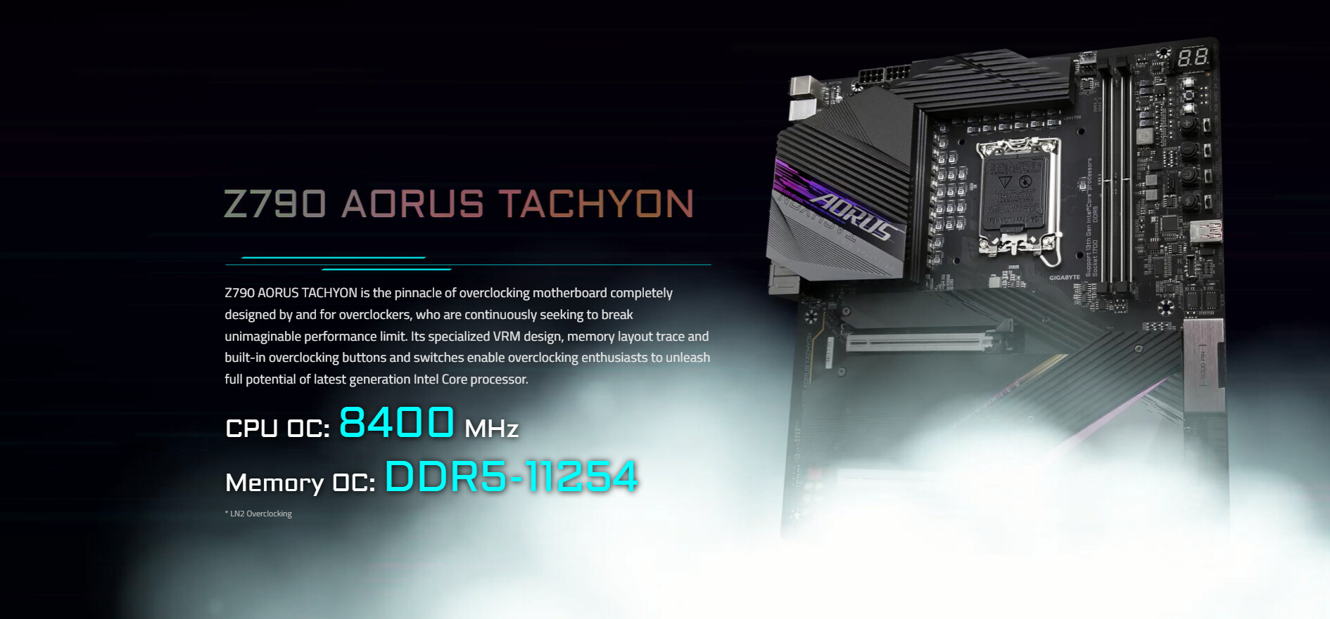 Материнская плата Gigabyte Z790 Aorus Tachyon помогла установить новый рекорд разгона DDR5