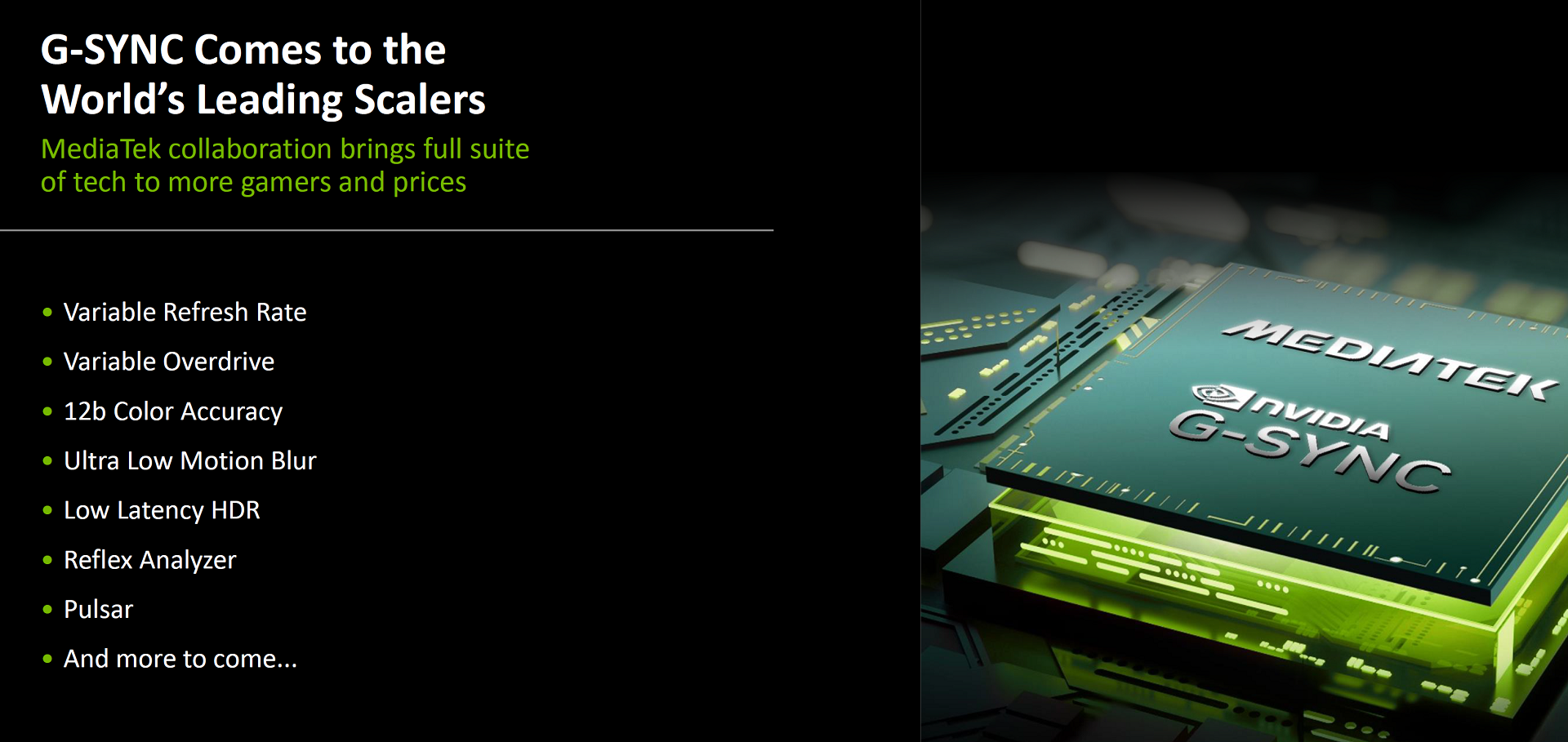 MediaTek випустила чипи для моніторів із повноцінною підтримкою Nvidia G-Sync