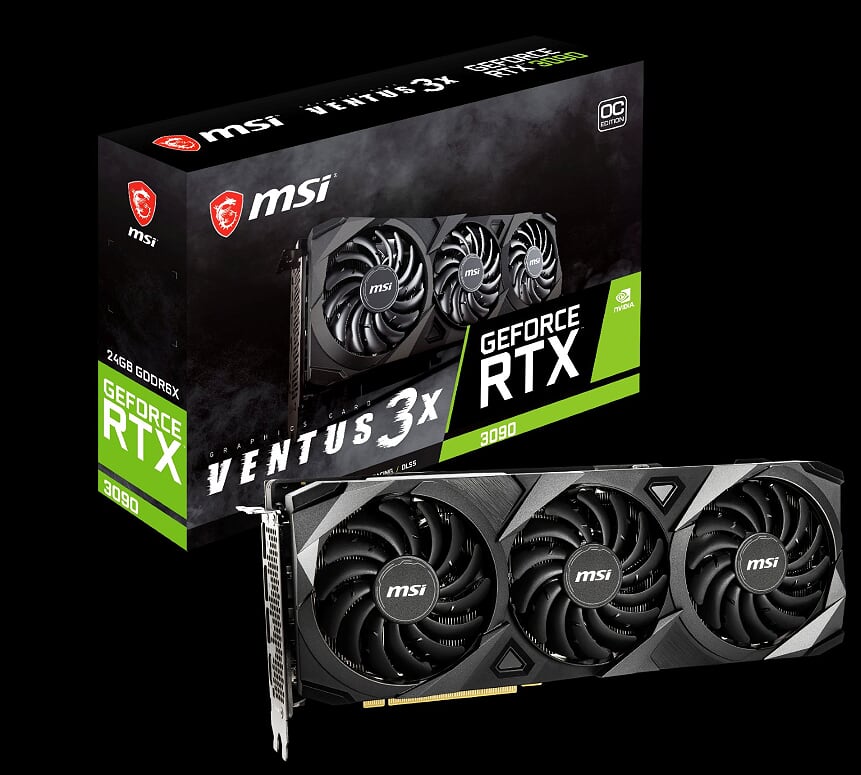 MSI представила собственные варианты карт GeForce RTX 3000