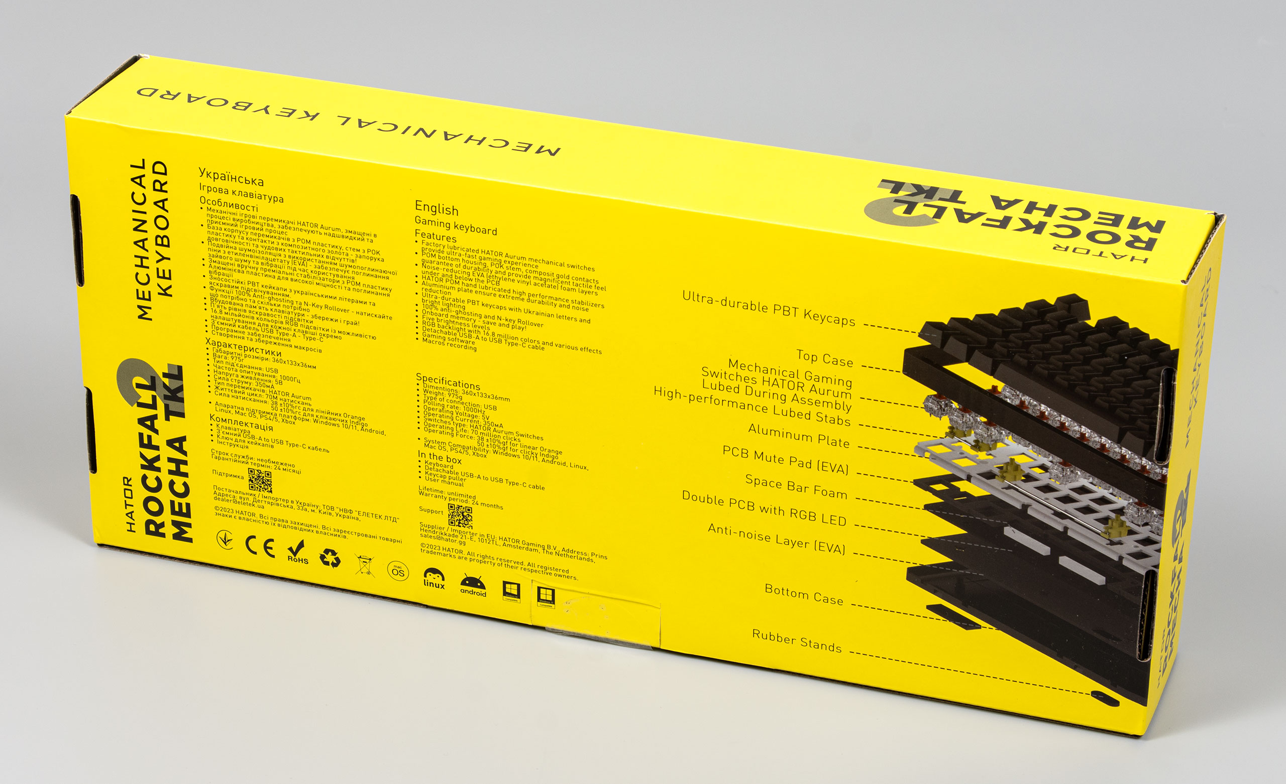 Обзор игровой механической клавиатуры Hator Rockfall 2 TKL Mecha